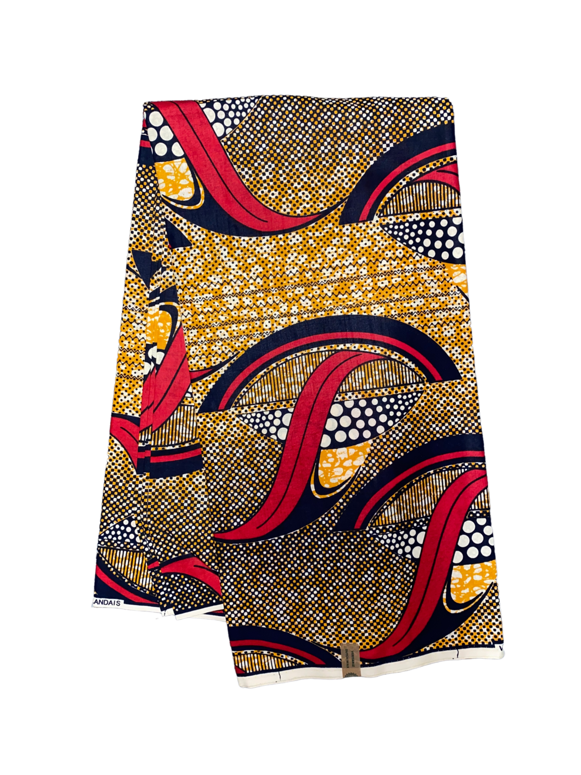 Yellow Red Black White Hemicycle Ankara African Print Fabric 6 Yards ...